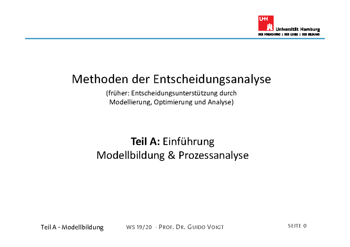 Entscheidungsanalyse (Voigt) - Warning: TT: undefined function: 32 Methoden der ...