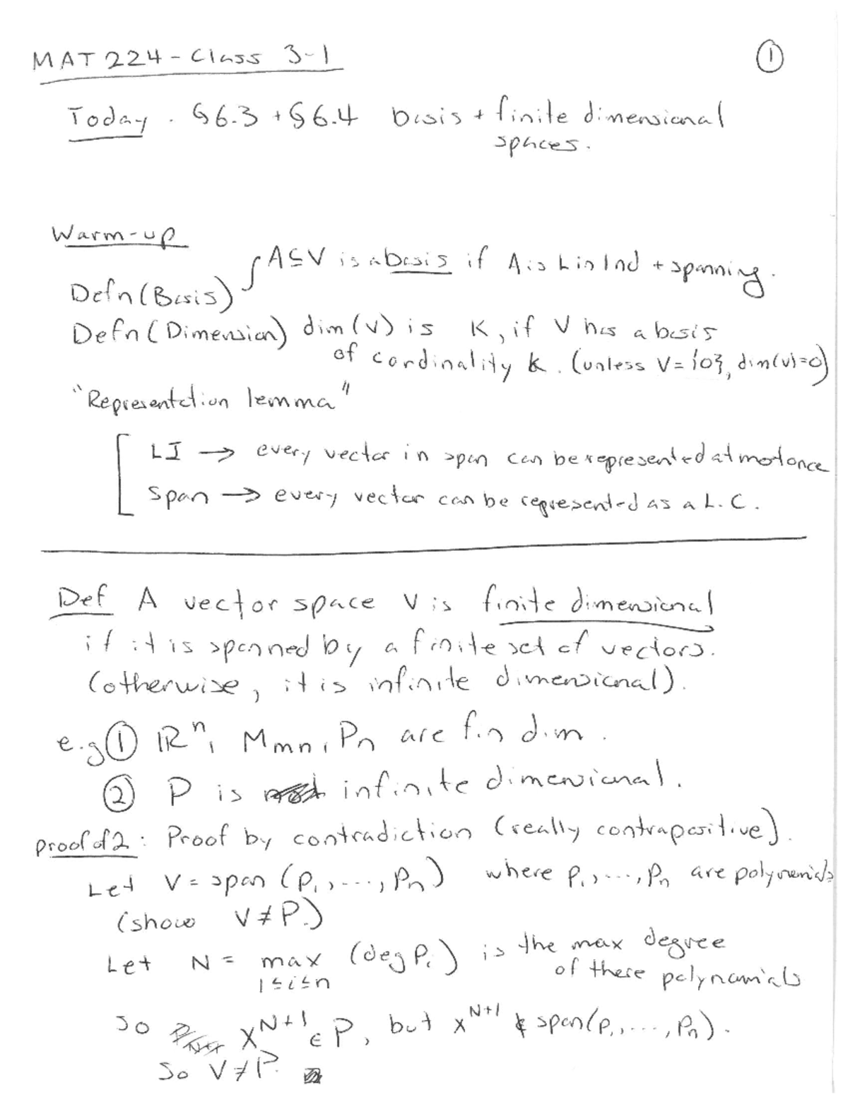 W2020 MAT224 Lec3.1 - Mat224H1 - U of T - Studocu