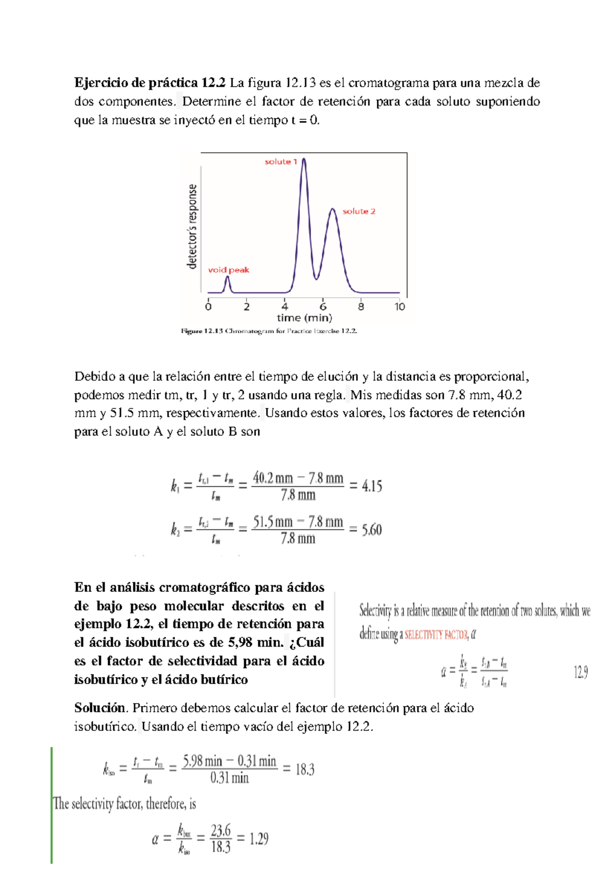 Repaso de cromatografia - Warning: TT: undefined function: 32 Ejercicio de práctica 12 La figura ...