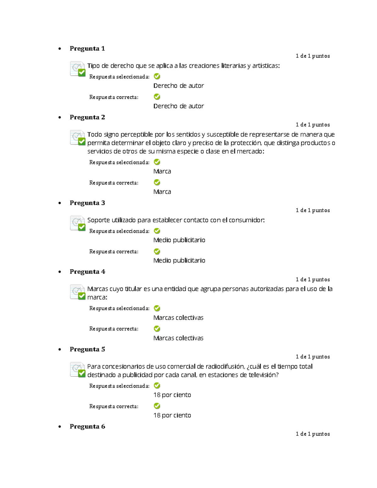 Actividad 11. Automatizada Regimen Legal de la Mercadotecnia - • Pregunta 1 1 de 1 puntos Tipo ...
