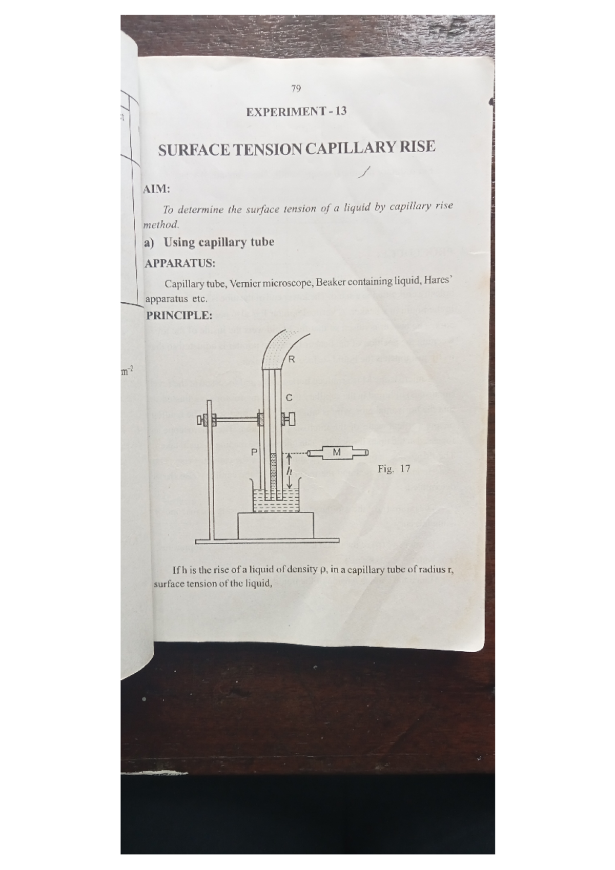 Capillary rise - practical record - Bsc Physics - Studocu