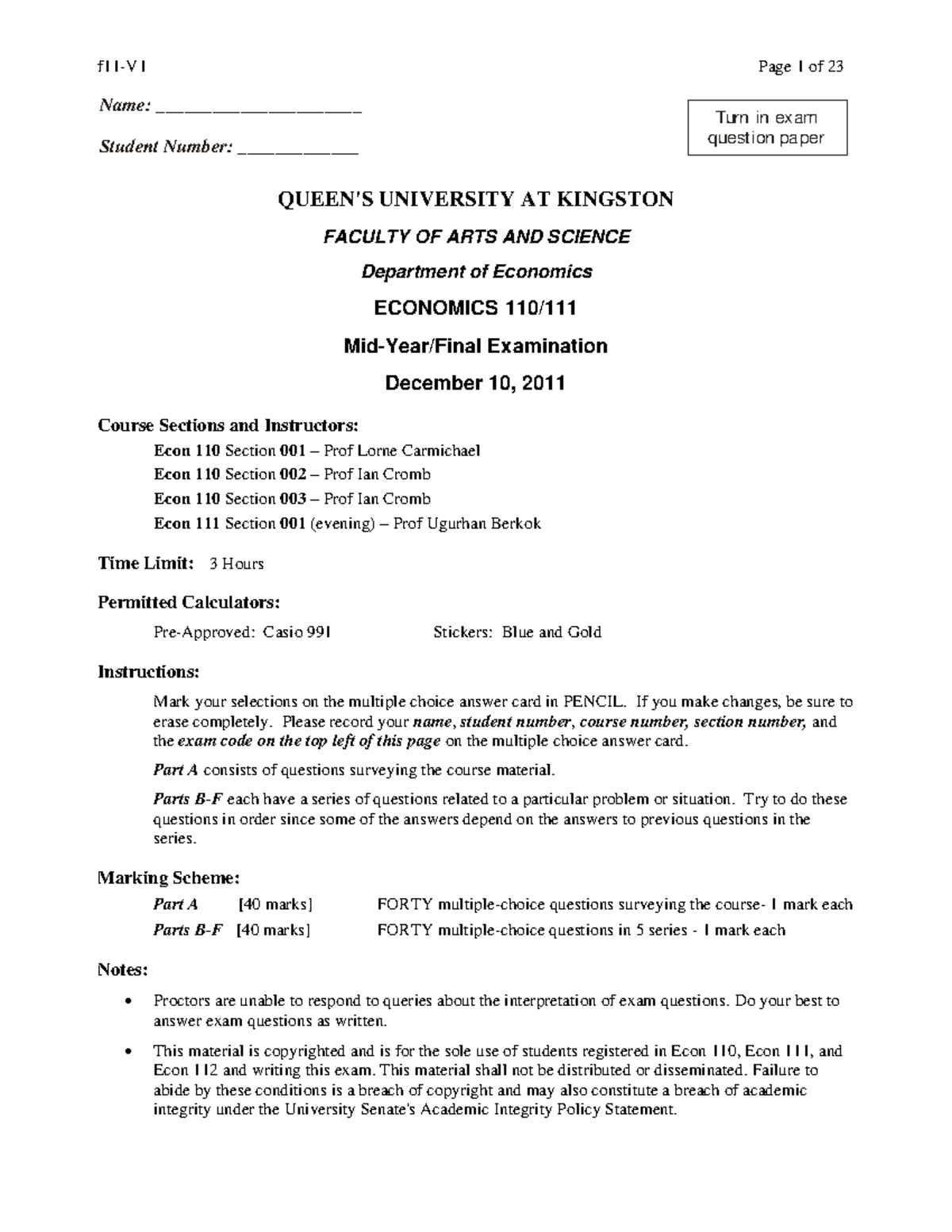 Economics Exam Questions - Studocu