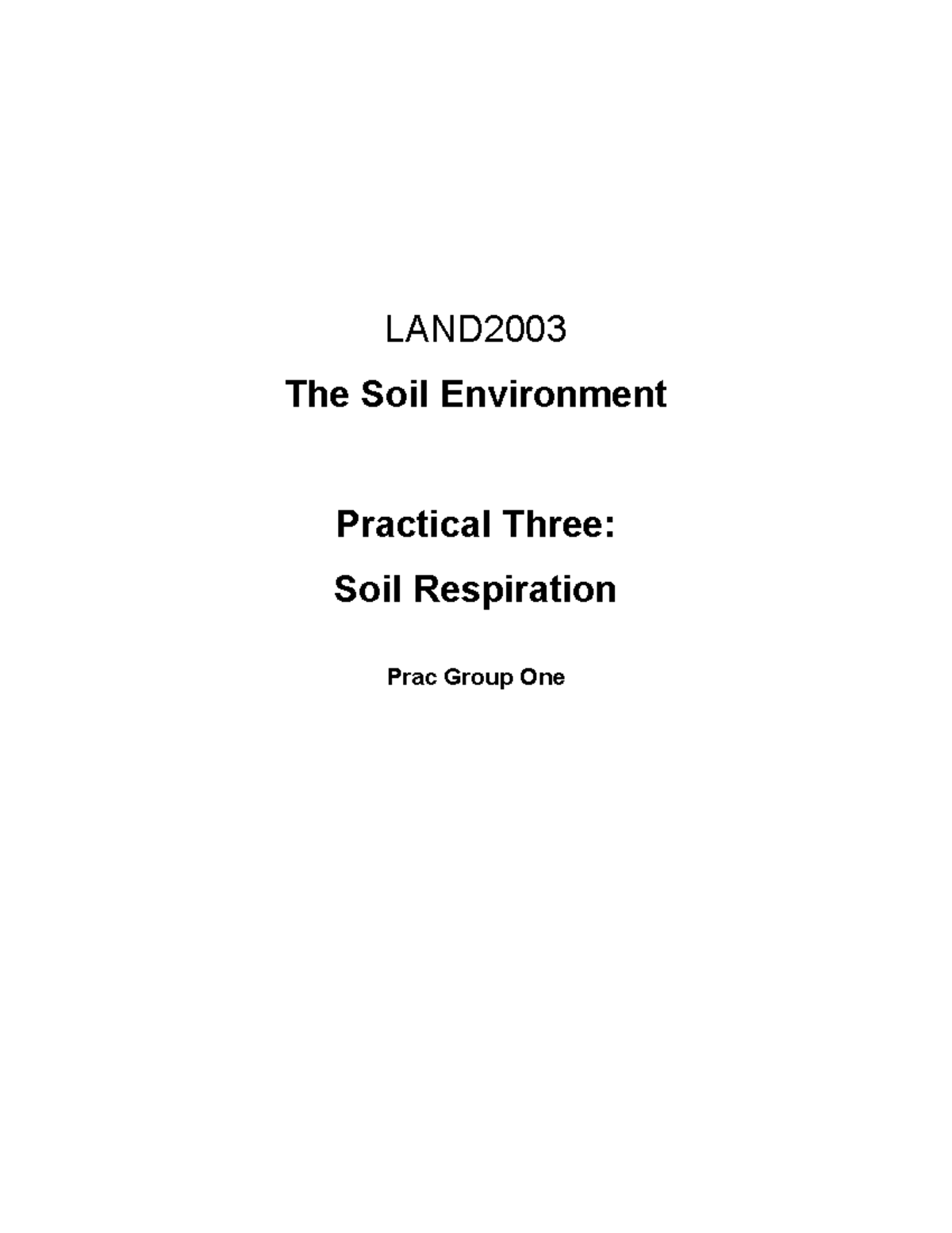 Land2003 Prac 3 Pdf Prac Three Completed Land The Soil Environment
