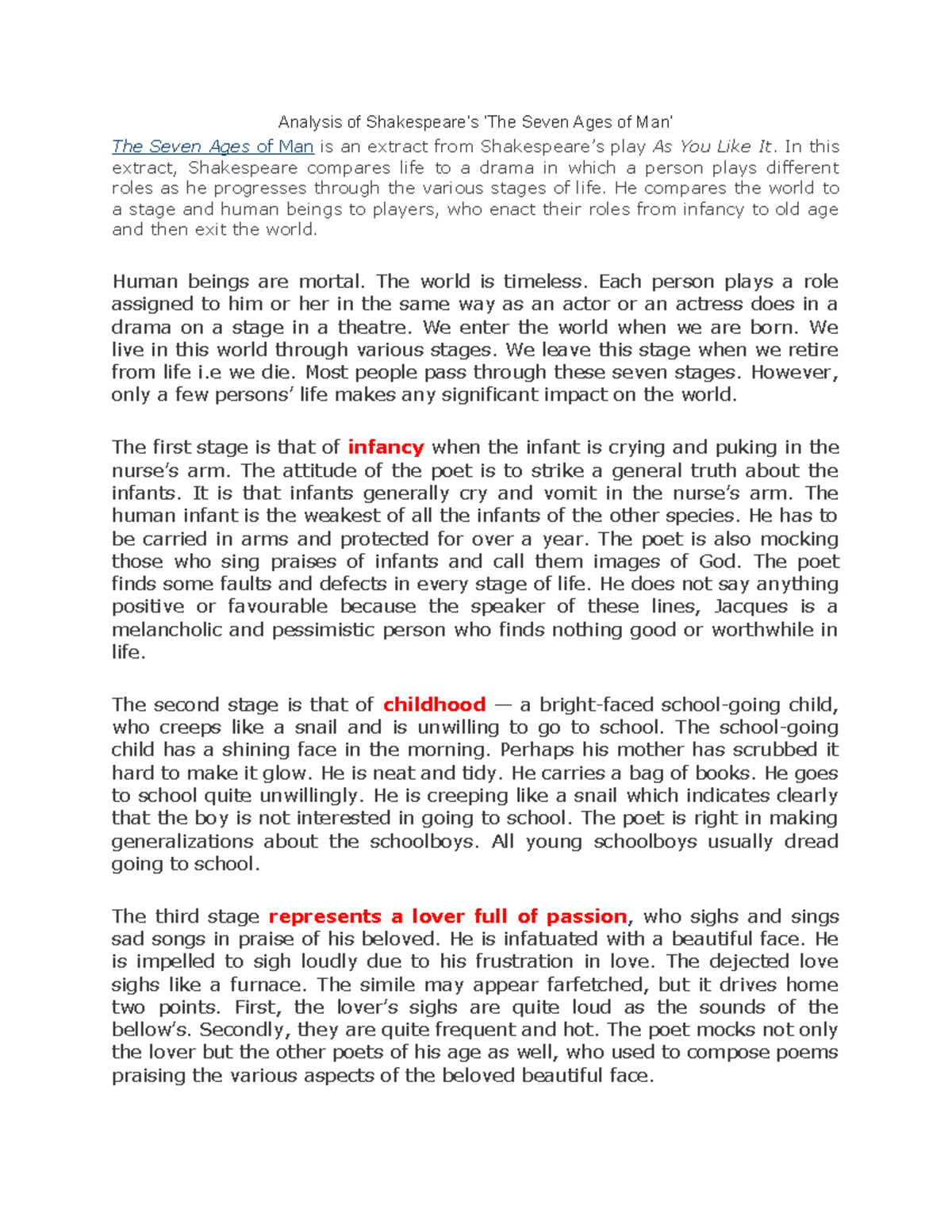 Agesof MAN - handouts for the topics in English - Analysis of ...