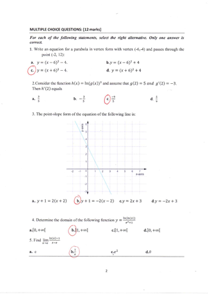 Tutorial 1 calculus for business (2022-2023) - 1 Ministry of Higher ...