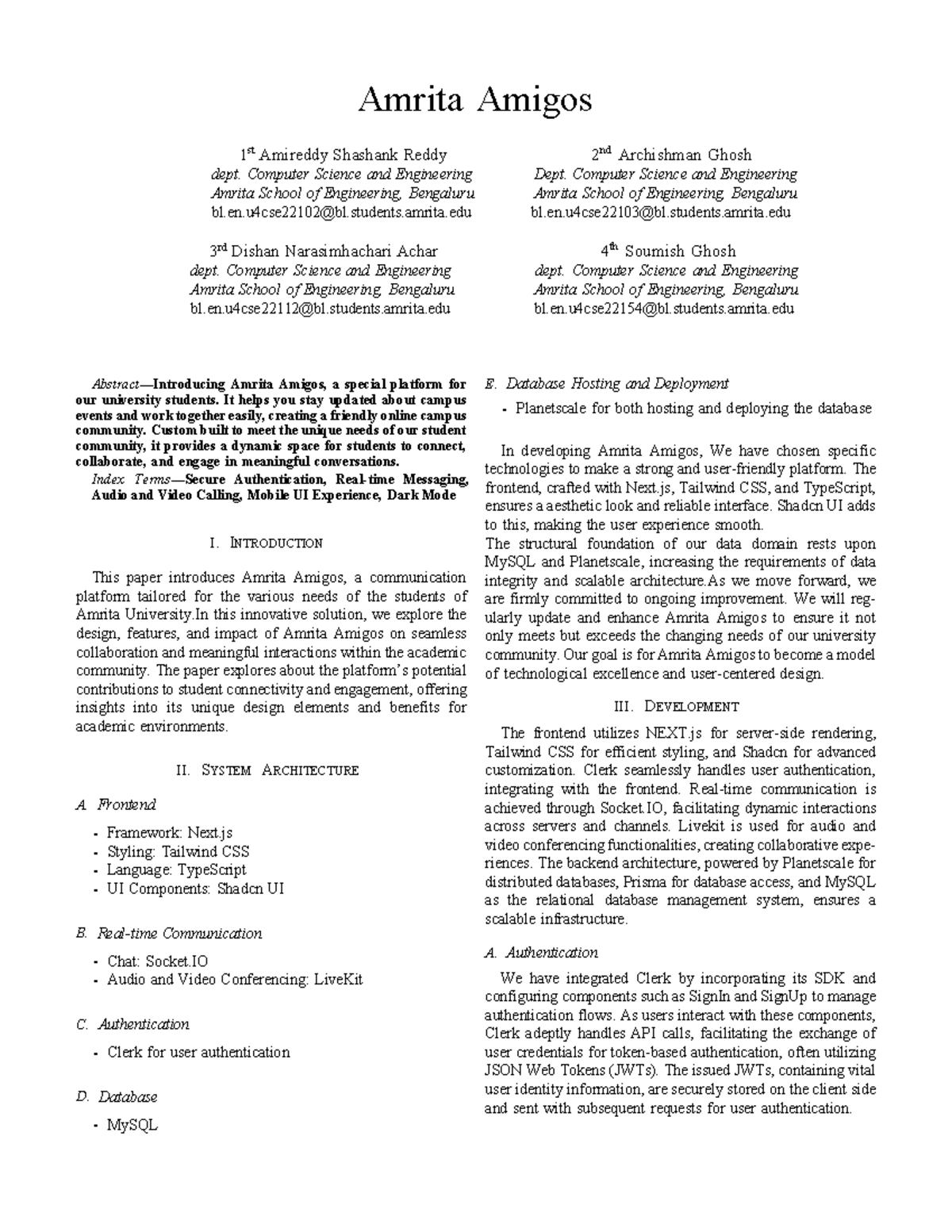 Amrita Amigos report - Summary Data Structures & algorithms - Amrita ...