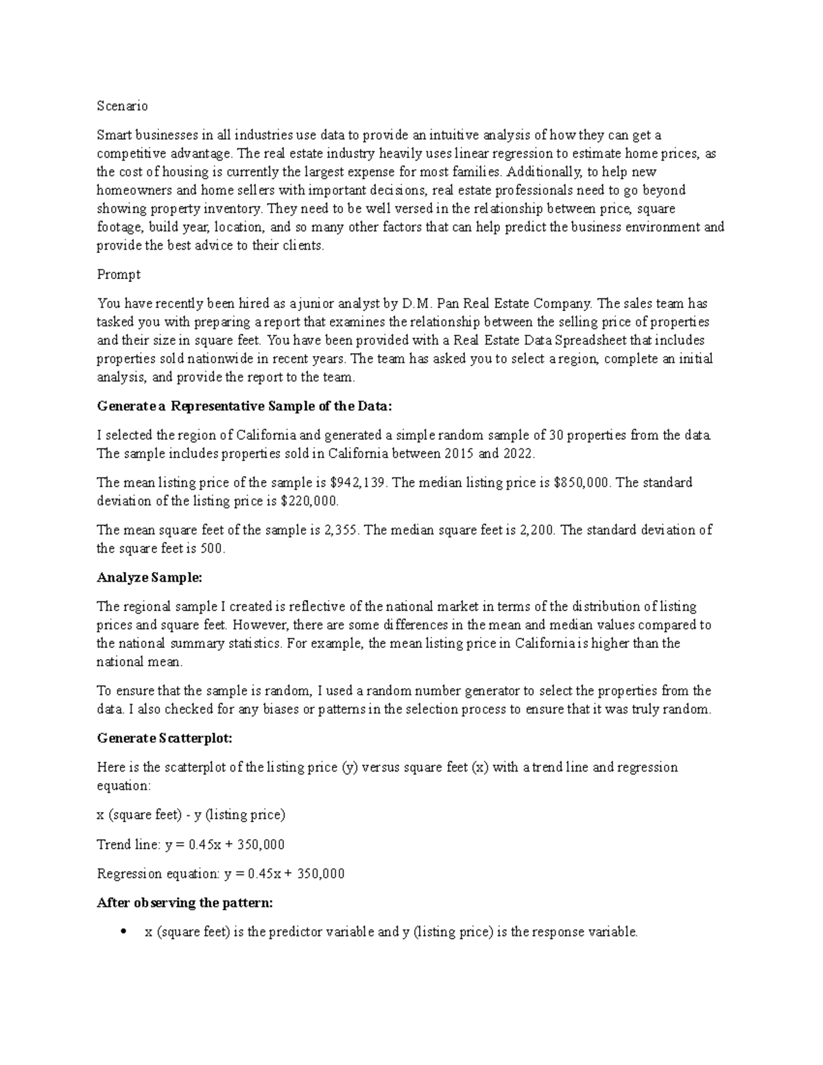 Real Estate Analysis Part I - Scenario Smart businesses in all ...