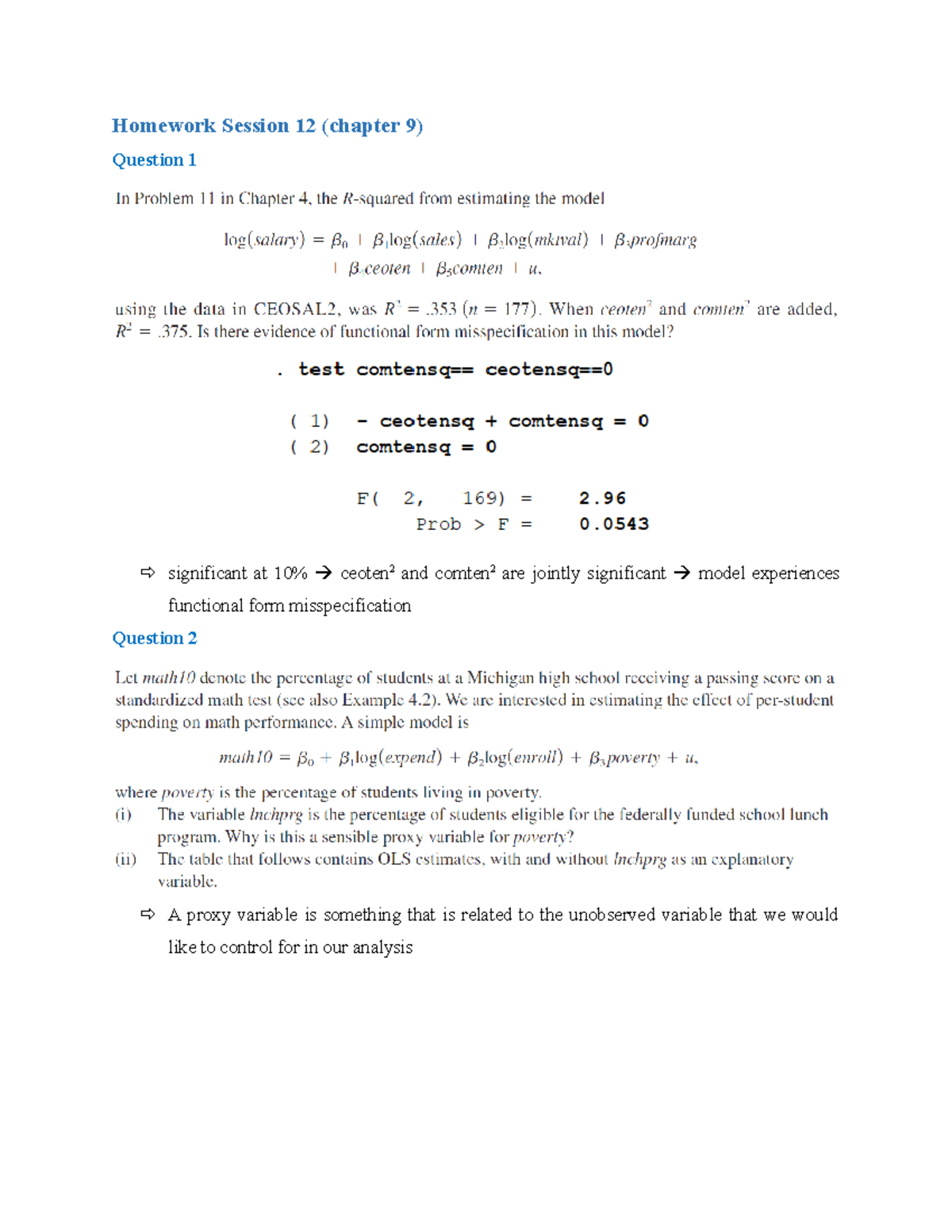 12. Homework Session 12 (ch9) - The Project Appraisal - Homework ...