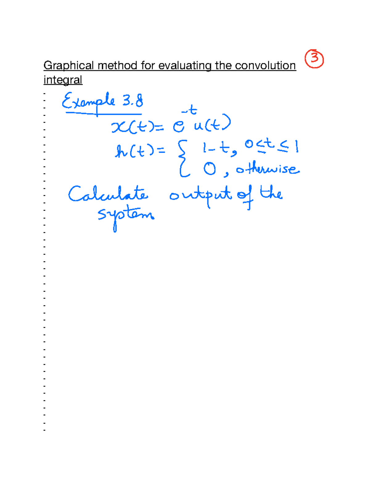 Convolution By Graphical Method Example 3 Graphical Method For