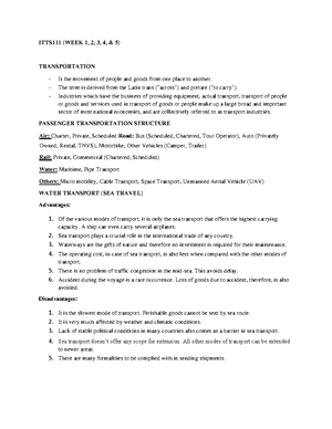 THE Brief History OF Transportation - THE BRIEF HISTORY OF ...