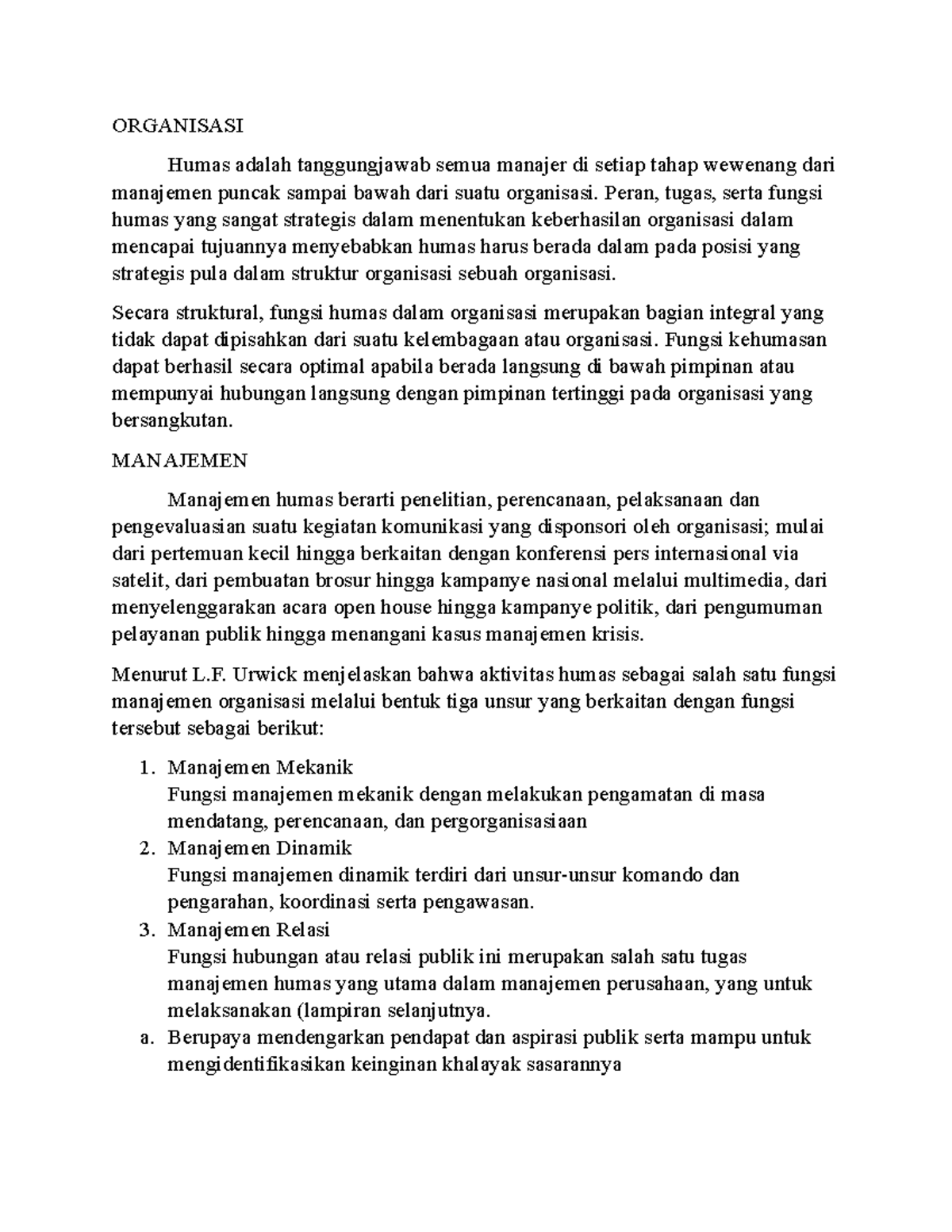 Organisasi Dalam Hubungan Masyarakat - ORGANISASI Humas adalah ...