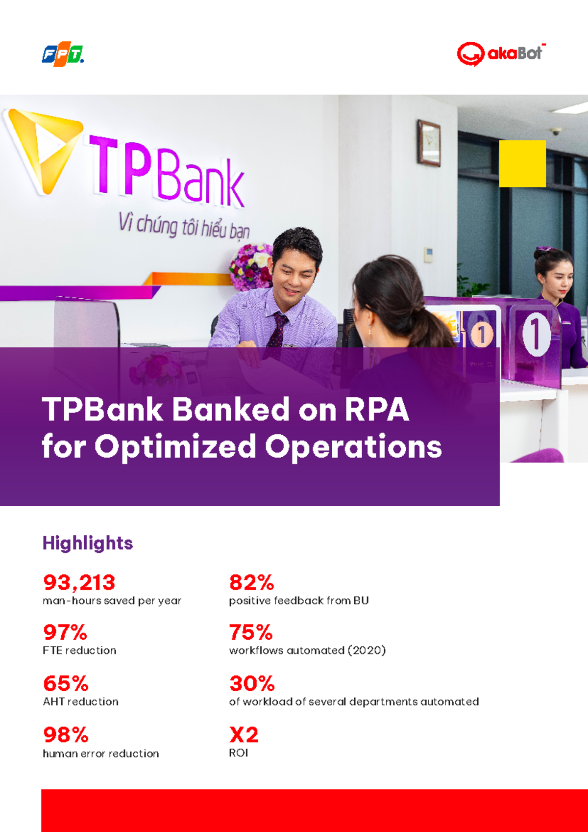 Aka Bot case study TPBank - TPBank Banked on RPA for Optimized ...