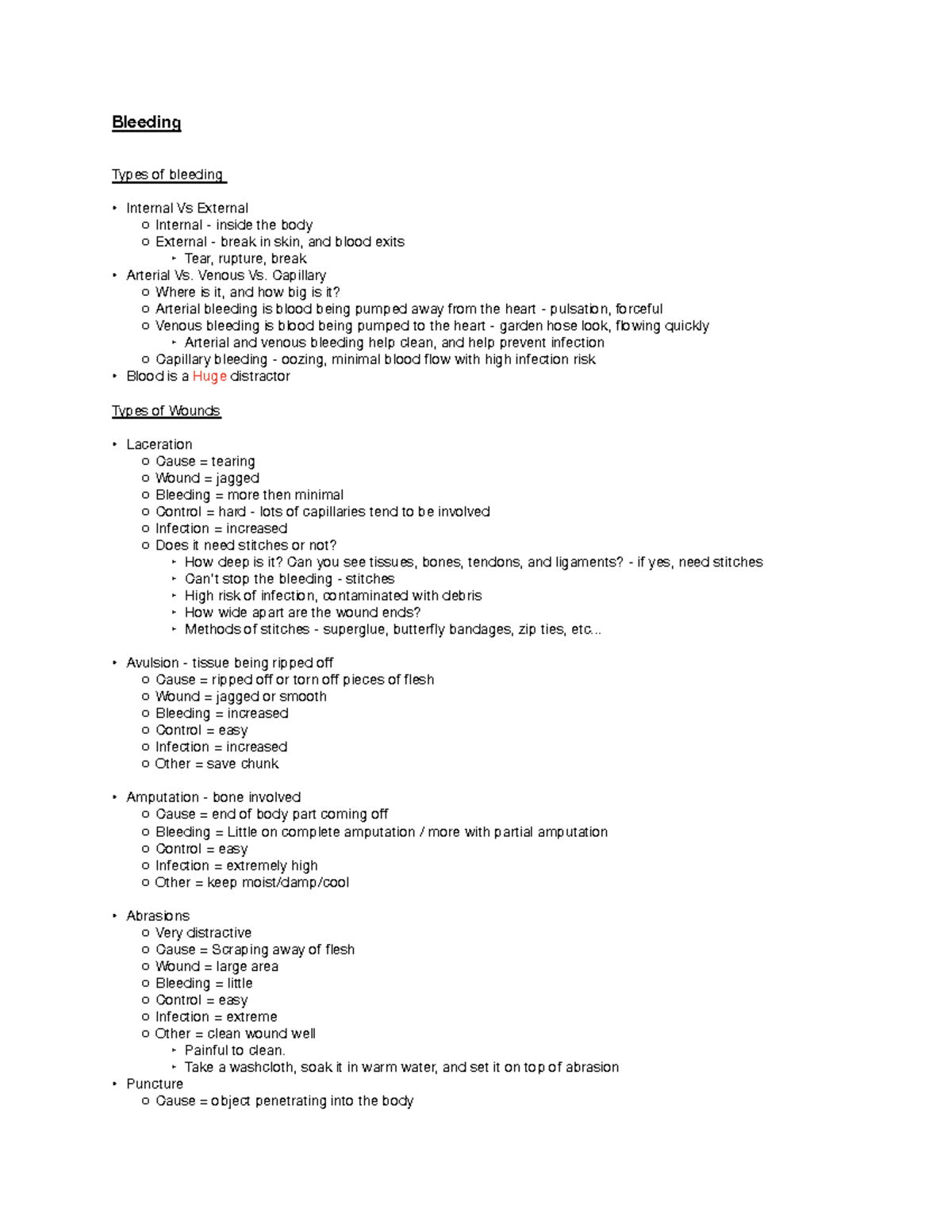 Types of bleeding - Bleeding Types of bleeding Internal Vs External ...