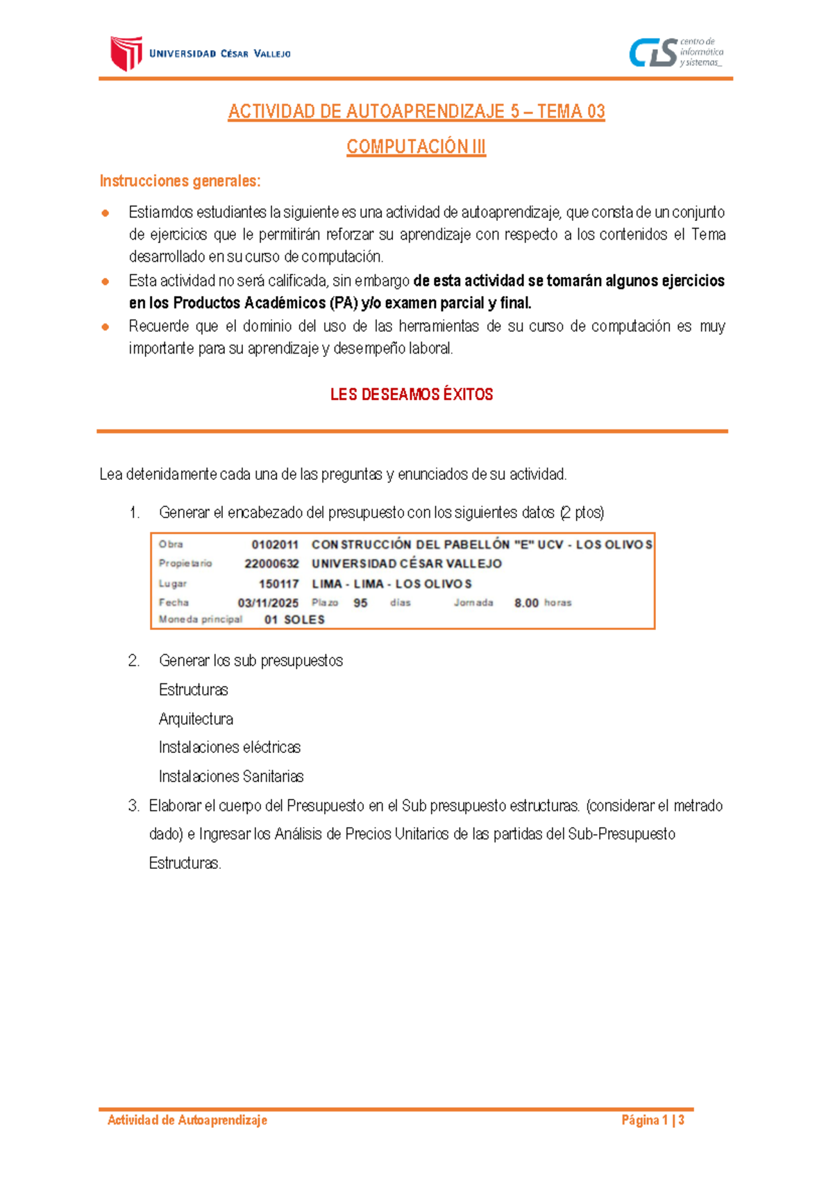 C3 - ING - Actividad DE Autoaprendizaje 5 - Actividad de ...