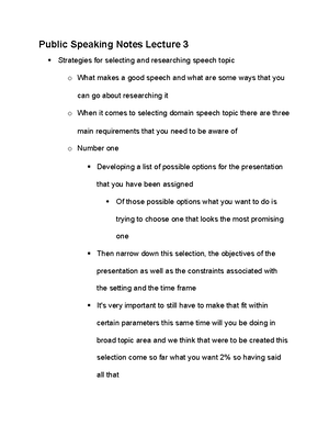 Informative Speech Outline (Template) - Review relevant readings and ...