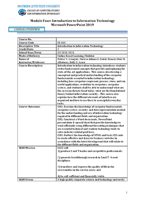 Module-3 - Living in the IT Era - COLLEGE OF COMPUTER STUDIES AND ...