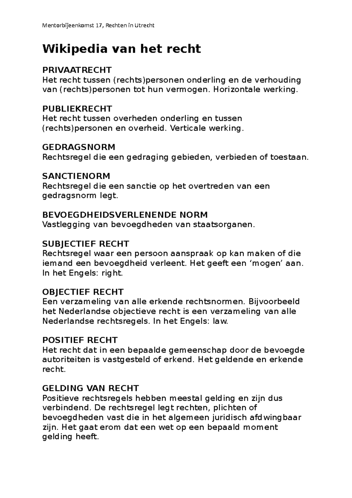 Wikipedia van het recht - Wikipedia van het recht PRIVAATRECHT Het ...