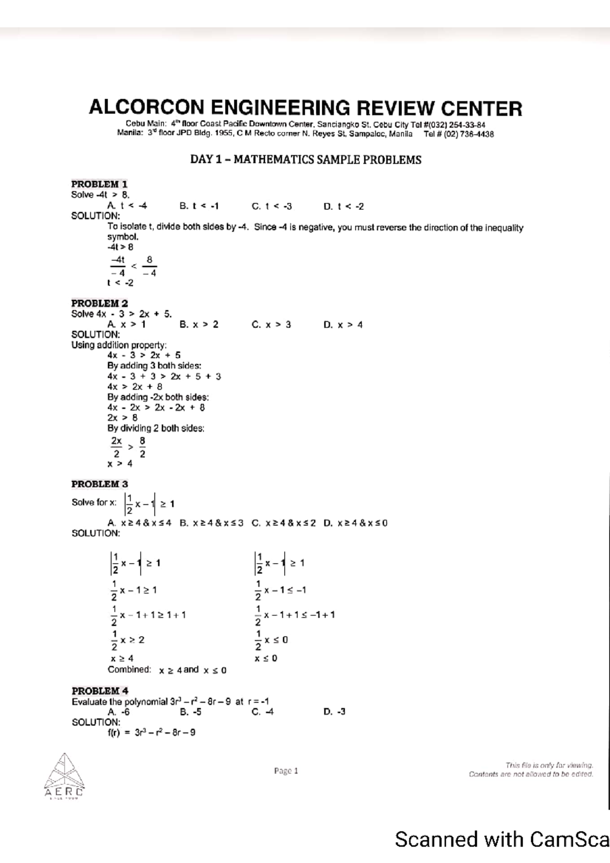 Sample Prob math-01 - Alcorcon Materials - BS Mechanical Engg - Studocu