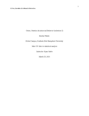 Mat133 Final Project Milestone - 2-3 Milestone One Submission ...