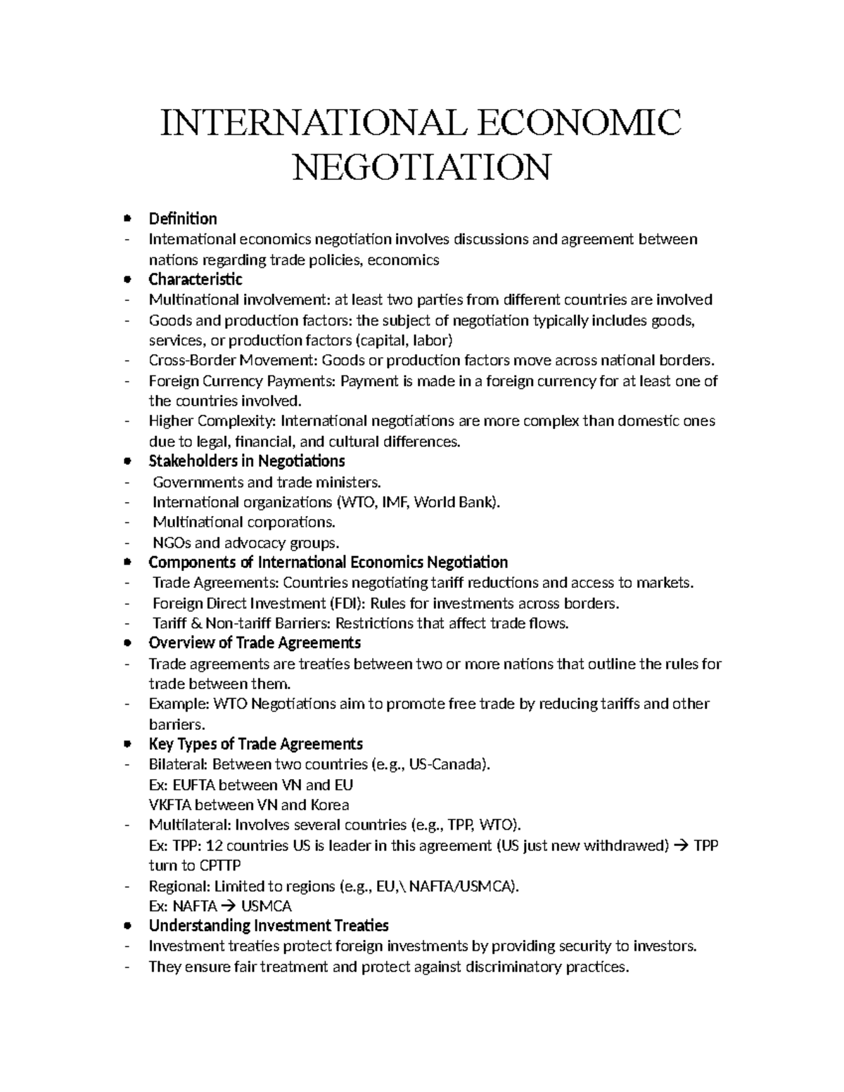 International Economic Negotiation - INTERNATIONAL ECONOMIC NEGOTIATION ...