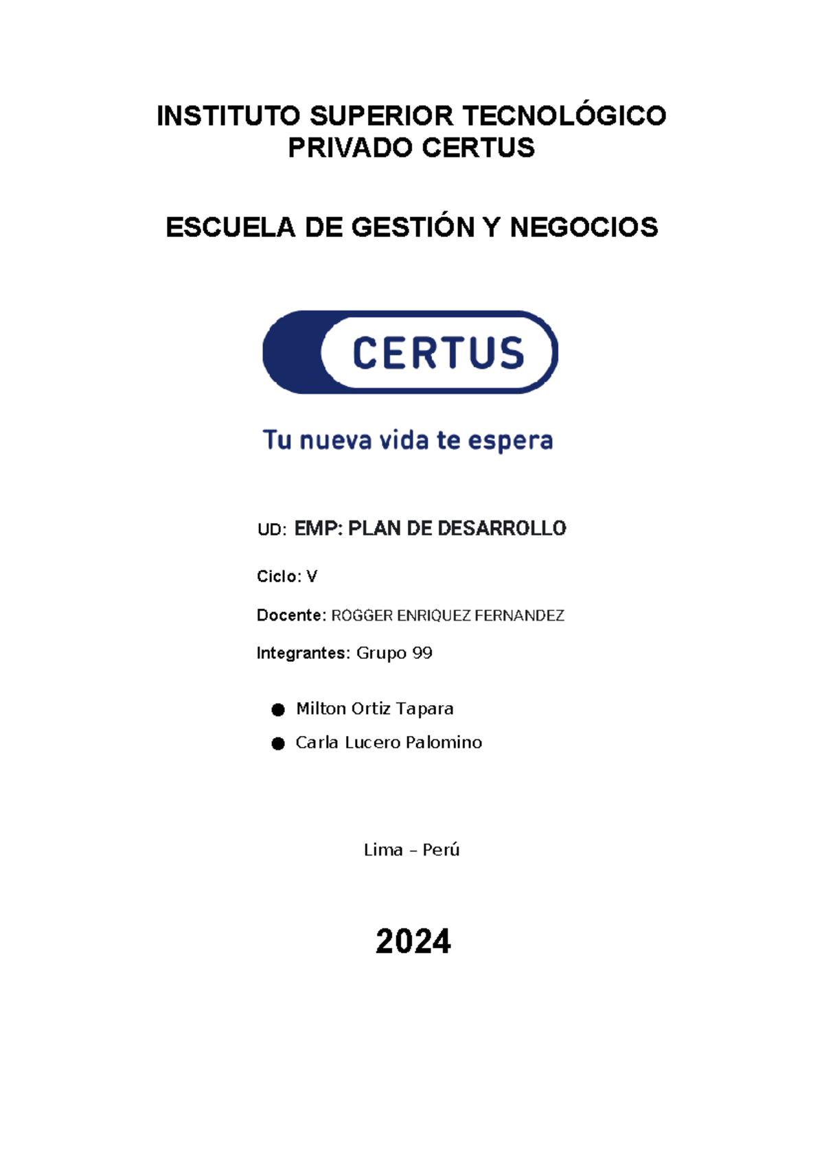 Instituto Superior Tecnológico Privado Certusaa 2 - INSTITUTO SUPERIOR ...