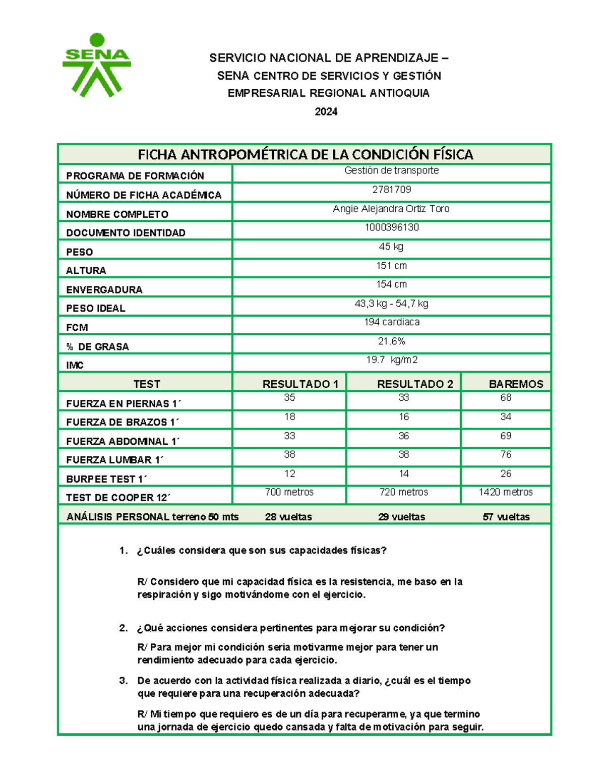 Ficha Antropométrica 2024 - SERVICIO NACIONAL DE APRENDIZAJE – SENA ...