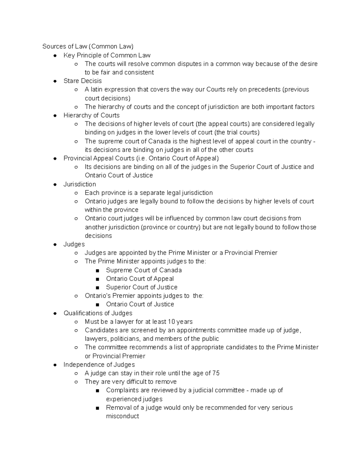Lecture #3 - Sept 24 - Introduction to Canadian Justice - Sources of ...