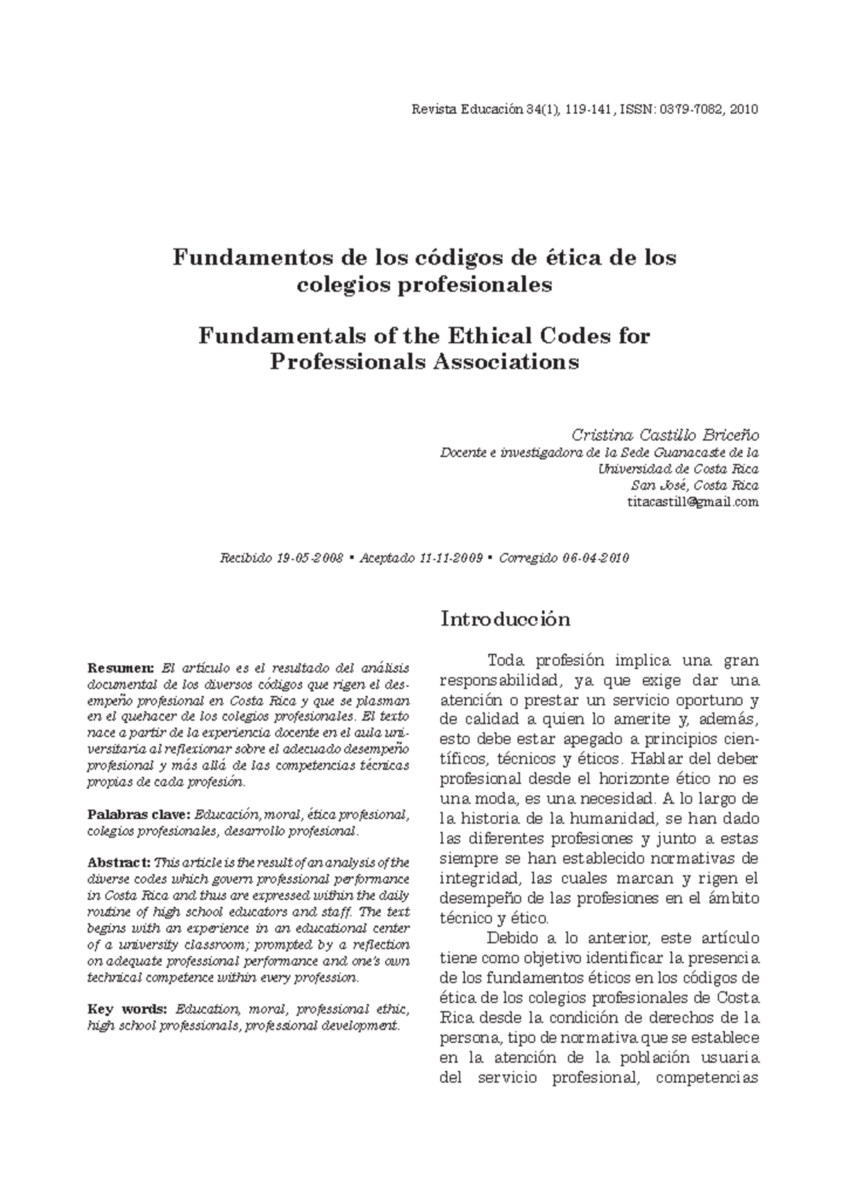 501-Texto del artículo-766-2-10-2012 0803 - Introducción Toda profesión ...