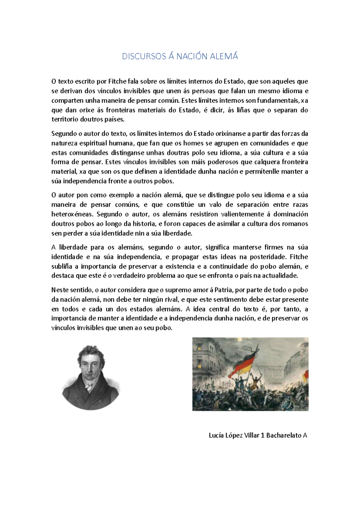 Discursos Á Nación Alemá - DISCURSOS Á NACIÓN ALEMÁ O texto escrito por ...
