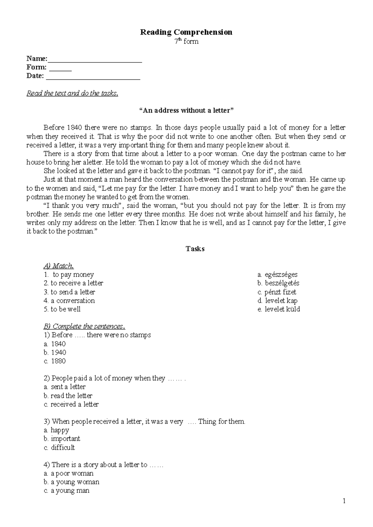 Reading-comprehension-4-reading-comprehension-exercises 65092 - Reading ...