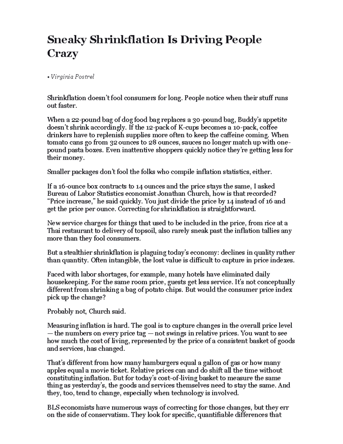 2. Sneaky Shrinkflation Is Driving People Crazy Bloomberg - Sneaky ...