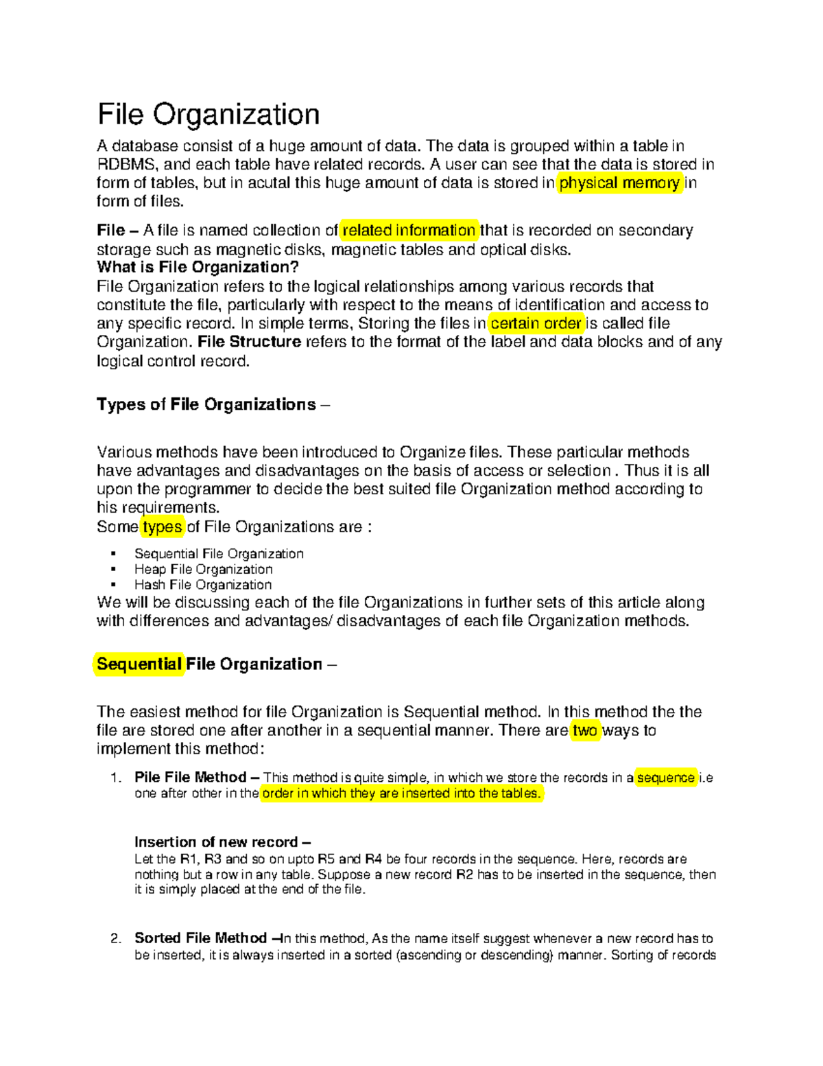 A589344703 23616 14 2018 lec 56-61 file organization - File ...