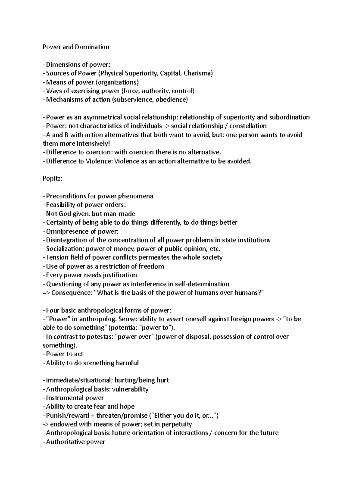 Power and Domination - Introduction To Sociology - Power and Domination ...