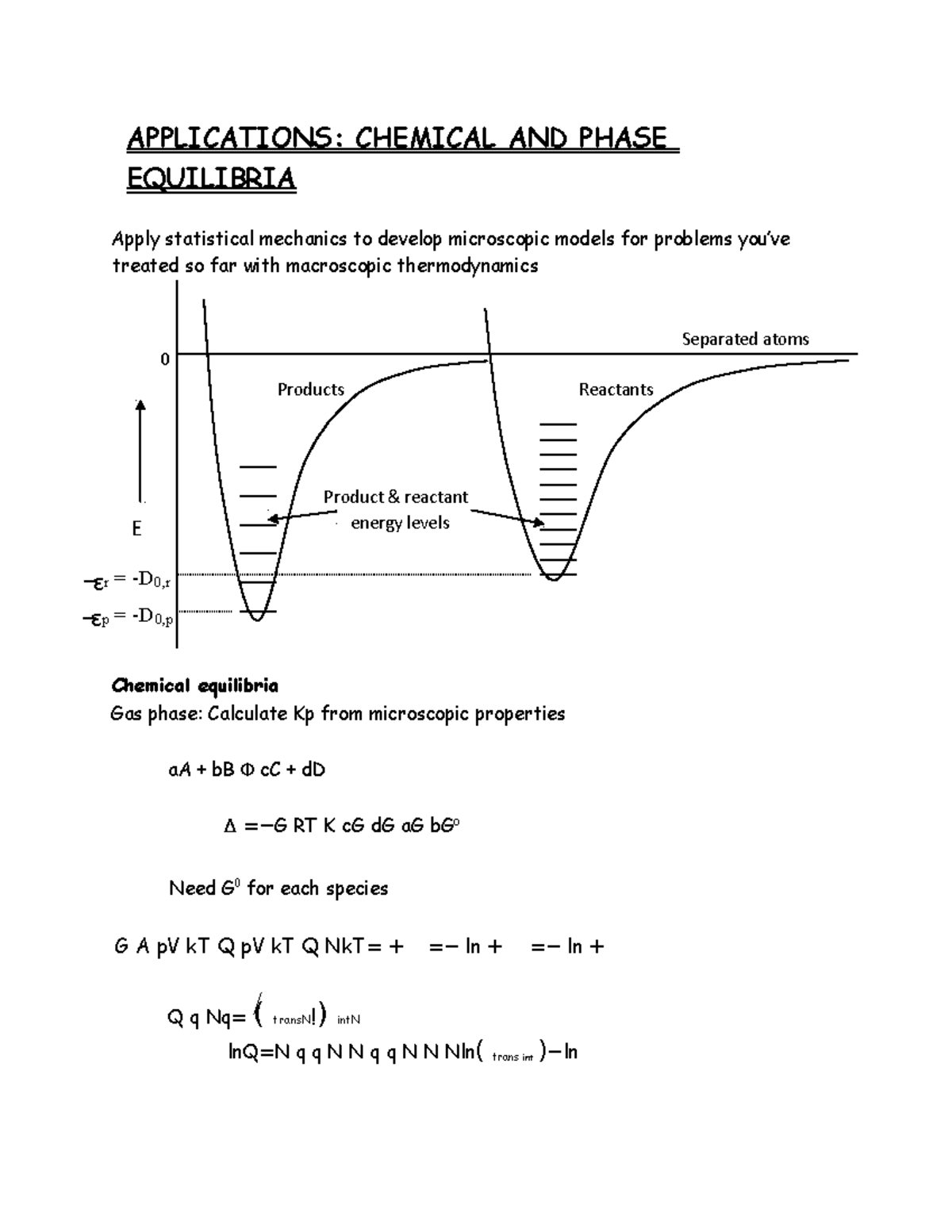 Applications Chemical AND Phase Equilibria - APPLICATIONS: CHEMICAL AND ...