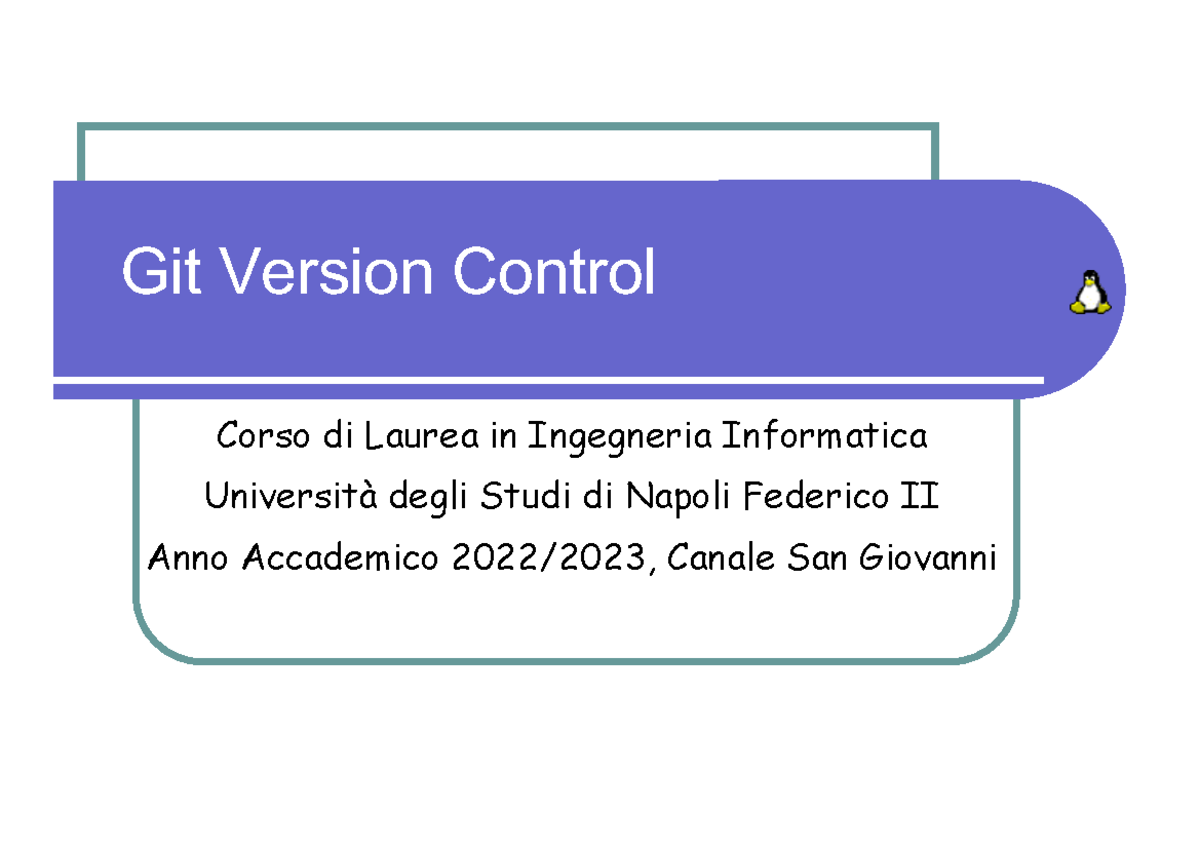 SO ES6 Git Esercitazioni - Git Version Control Corso di Laurea in ...