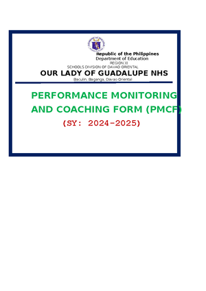 Sample Matatag WAP For Master Teachers - (Enclosure No. 6 to DepEd ...