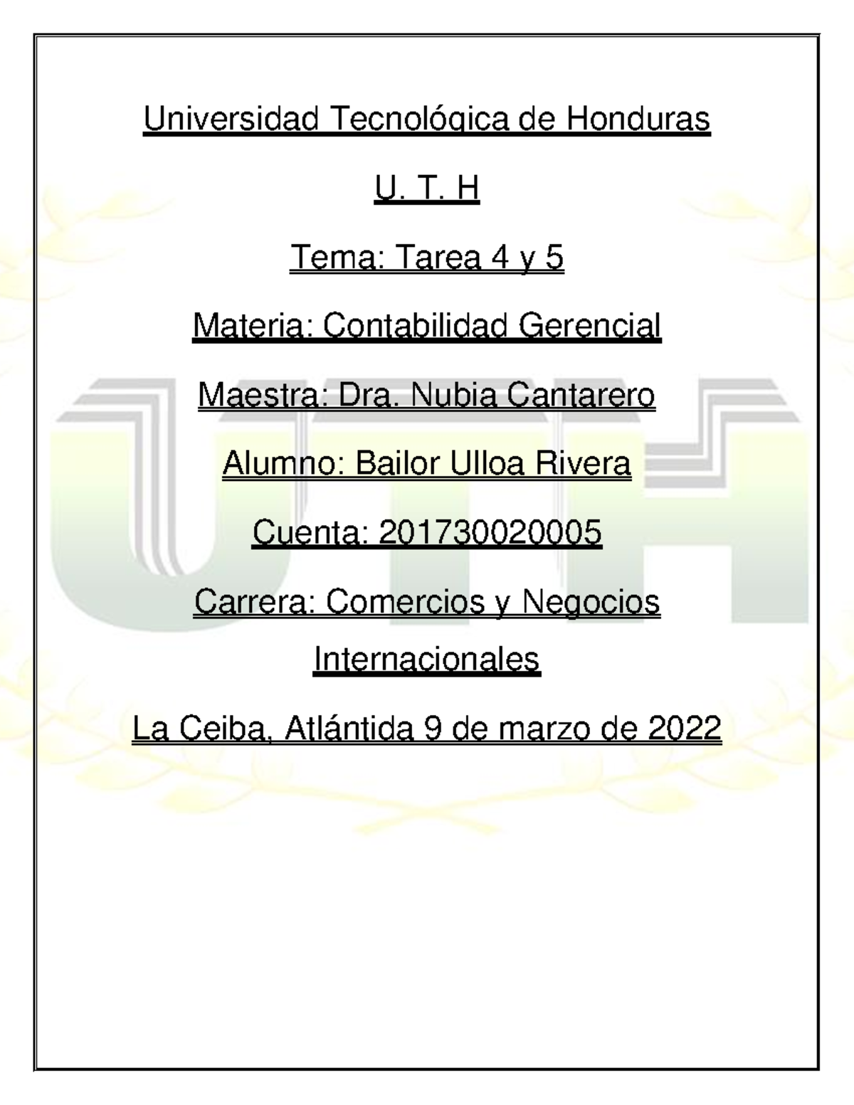 Trabajo Individual Contabilidad Gerencial - Universidad Tecnológica de ...