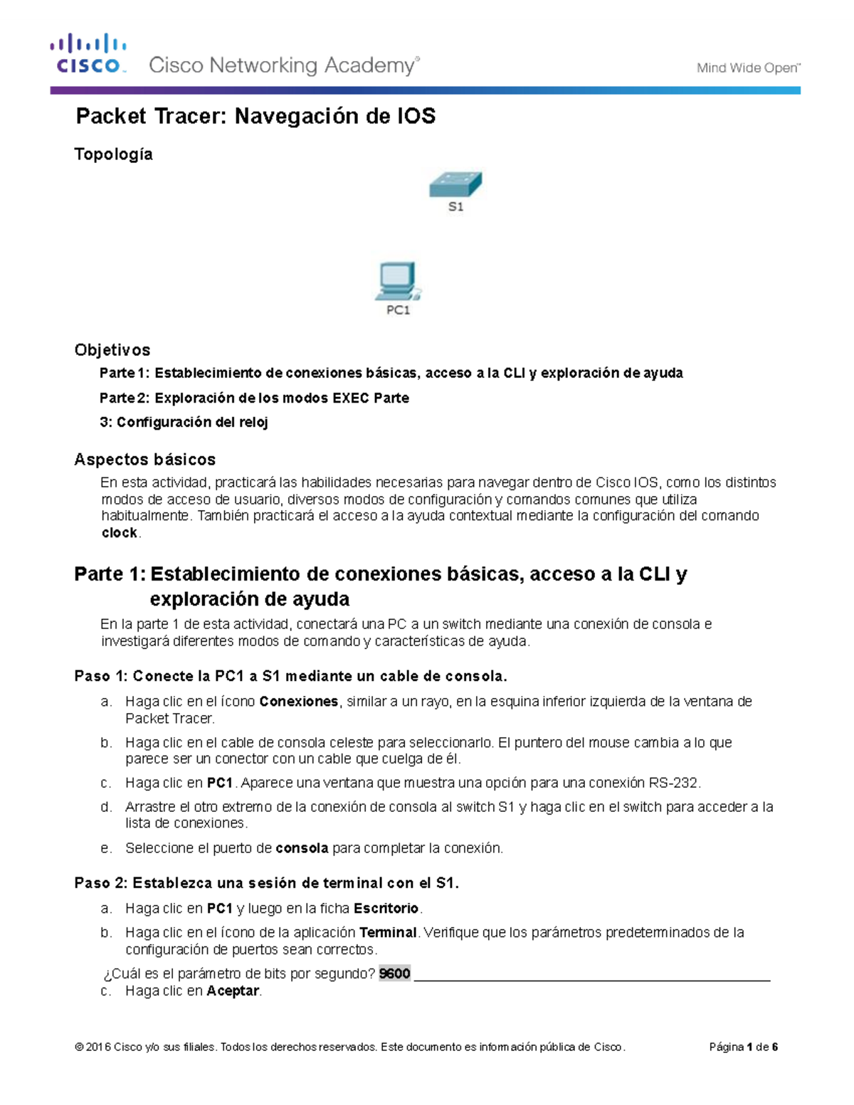 2.1.4.6 Packet Tracer - Navigating the IOS Dela Garza Navarrete Alberto - Packet Tracer ...