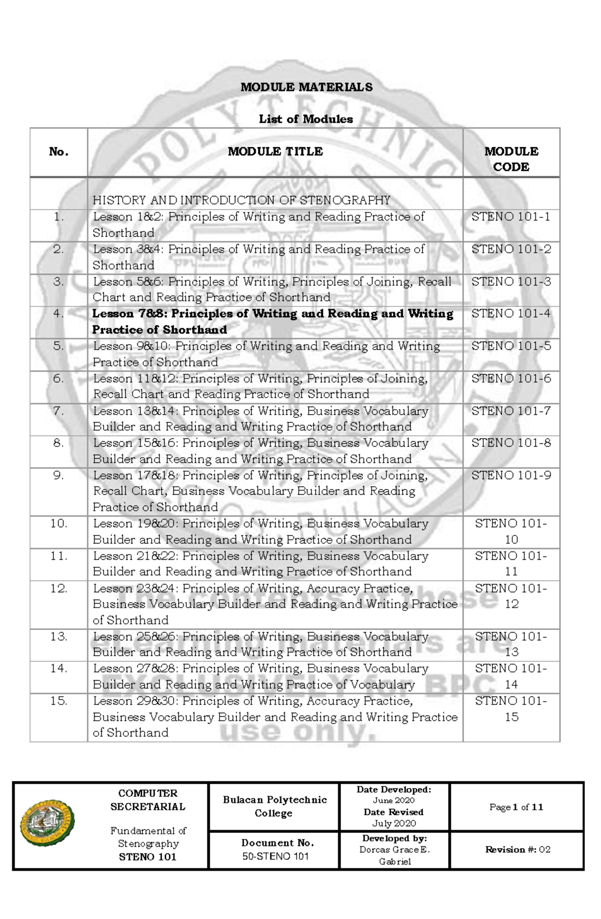 Steno 7and8 - HELPFUL - COMPUTER SECRETARIAL Fundamental of Stenography ...