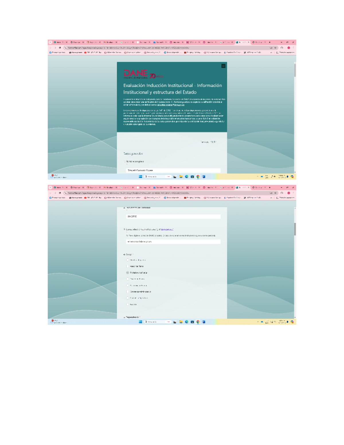 Evaluación de la información institucional y Estructura del Estado ...