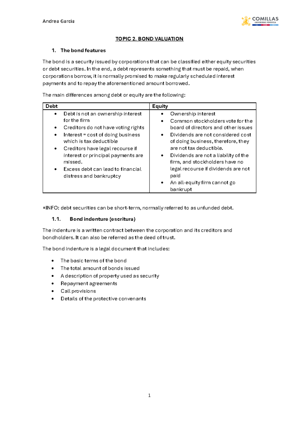 Topic 2 - BOND Valuation Theory - TOPIC 2. BOND VALUATION The bond ...