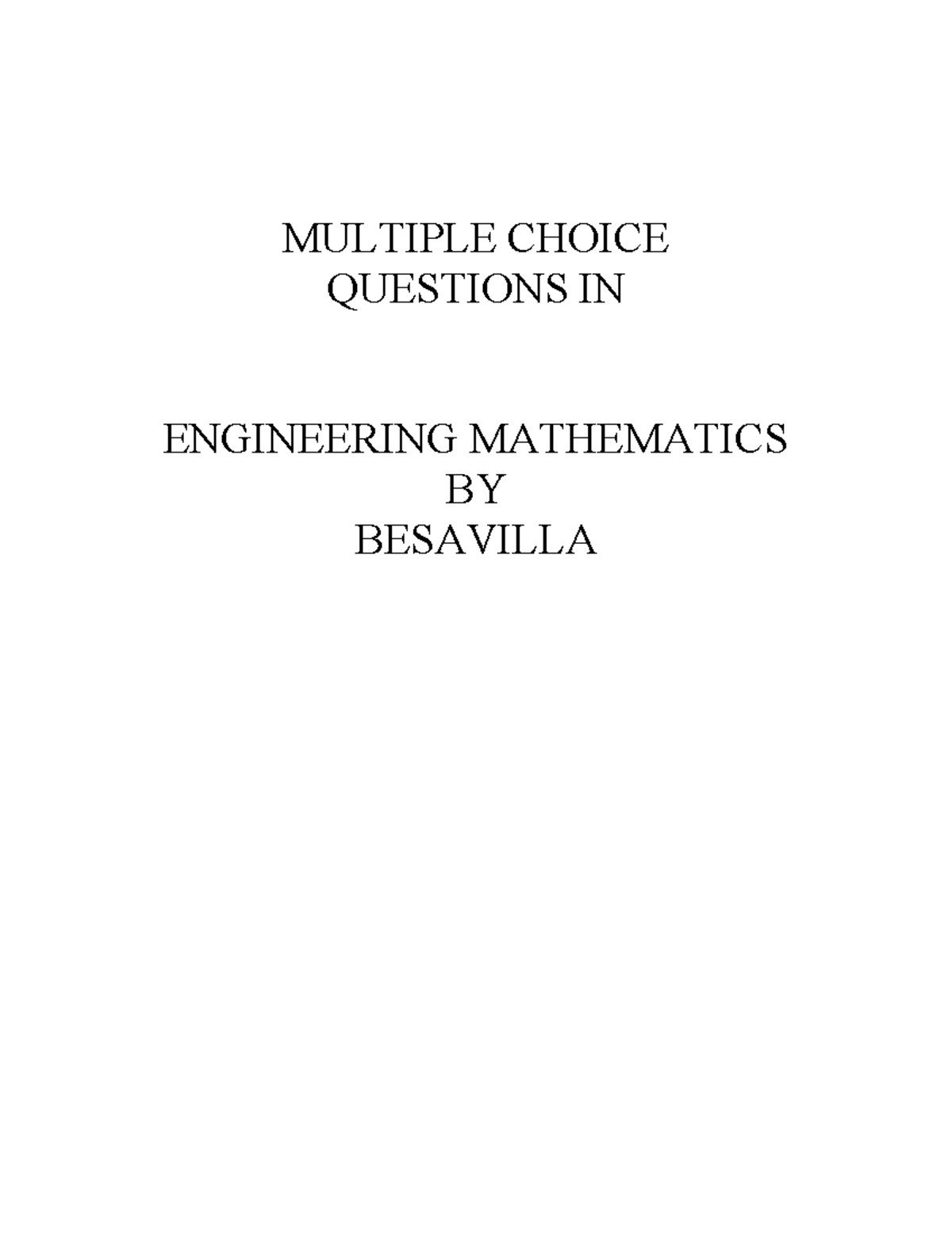 engineering-mathematics-by-besavilla-multiple-choice-questions-in