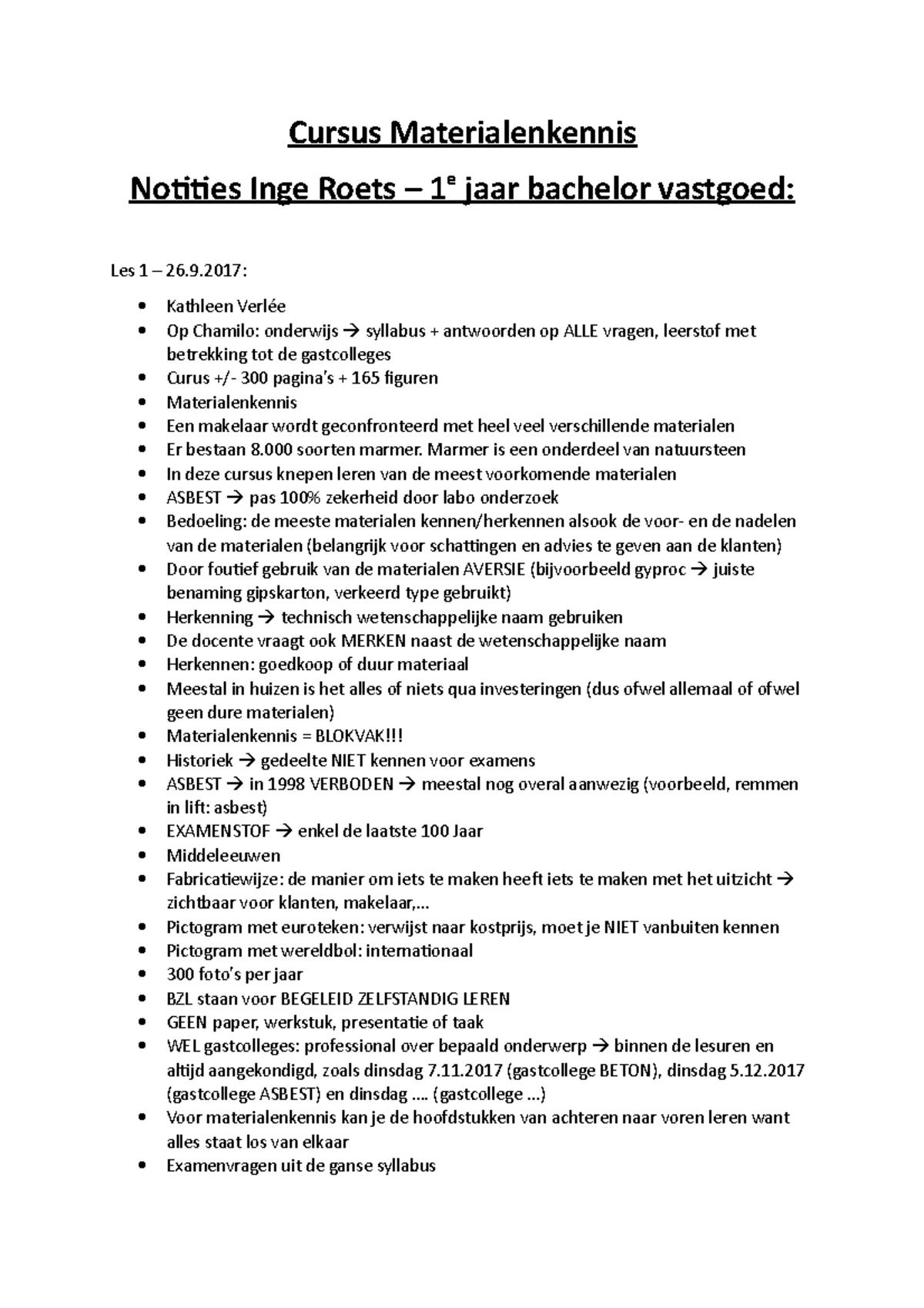 Cursus materialenkennis - notities les 1 - 26 - Cursus Materialenkennis ...