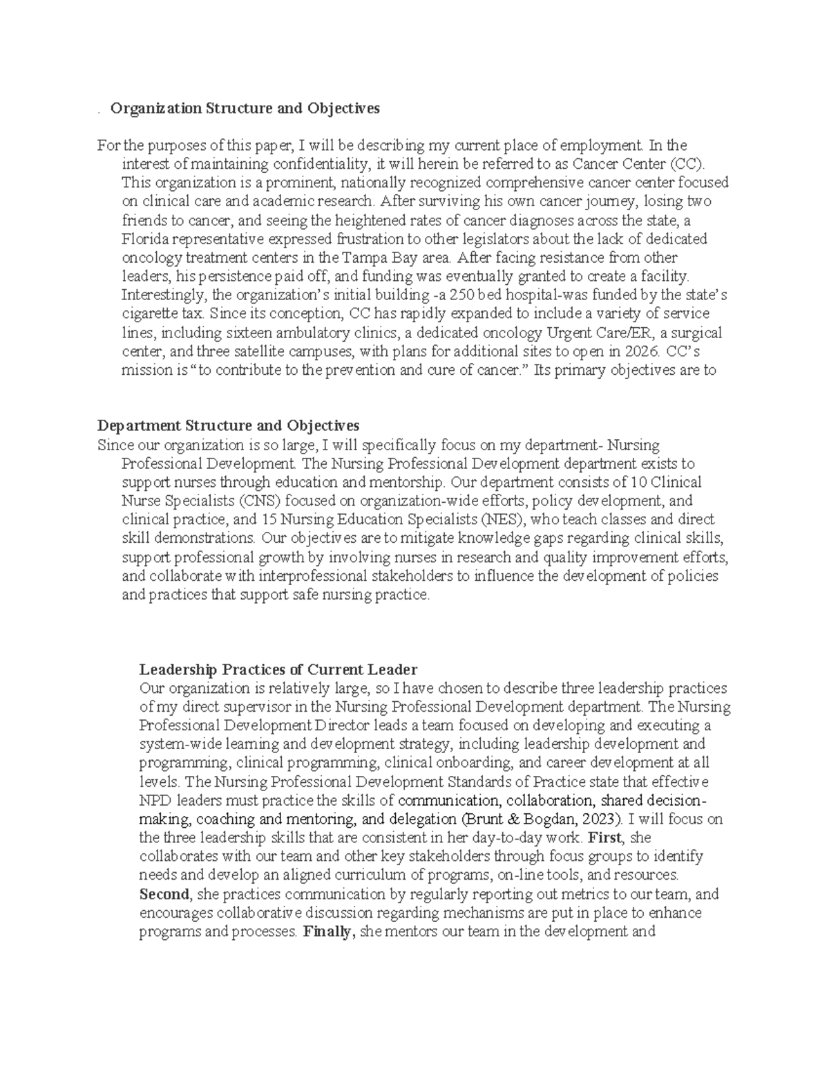 C200 Task 2: Analyzing Organizational Structure and Leadership ...