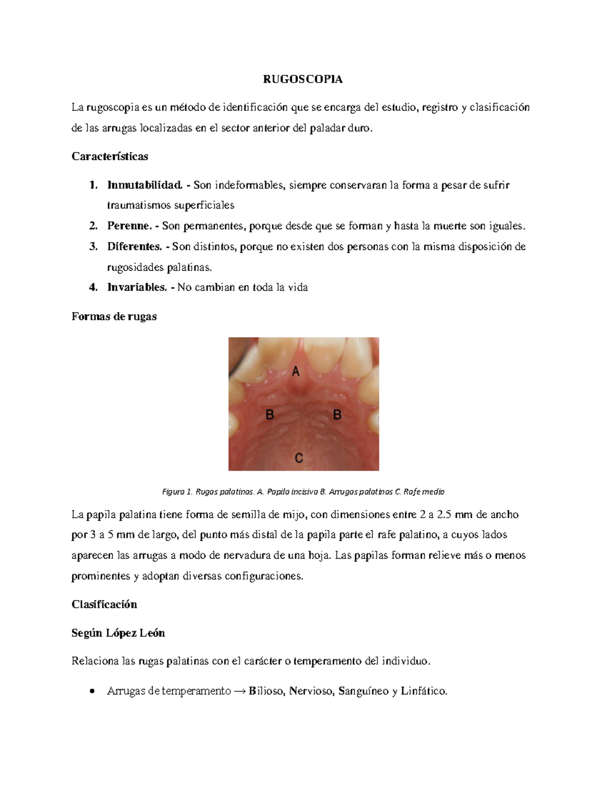 Rugoscopia - Forense - RUGOSCOPIA La rugoscopia es un método de ...