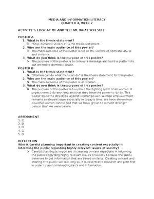 Media and information literacy 5 - Media Literacy - Studocu