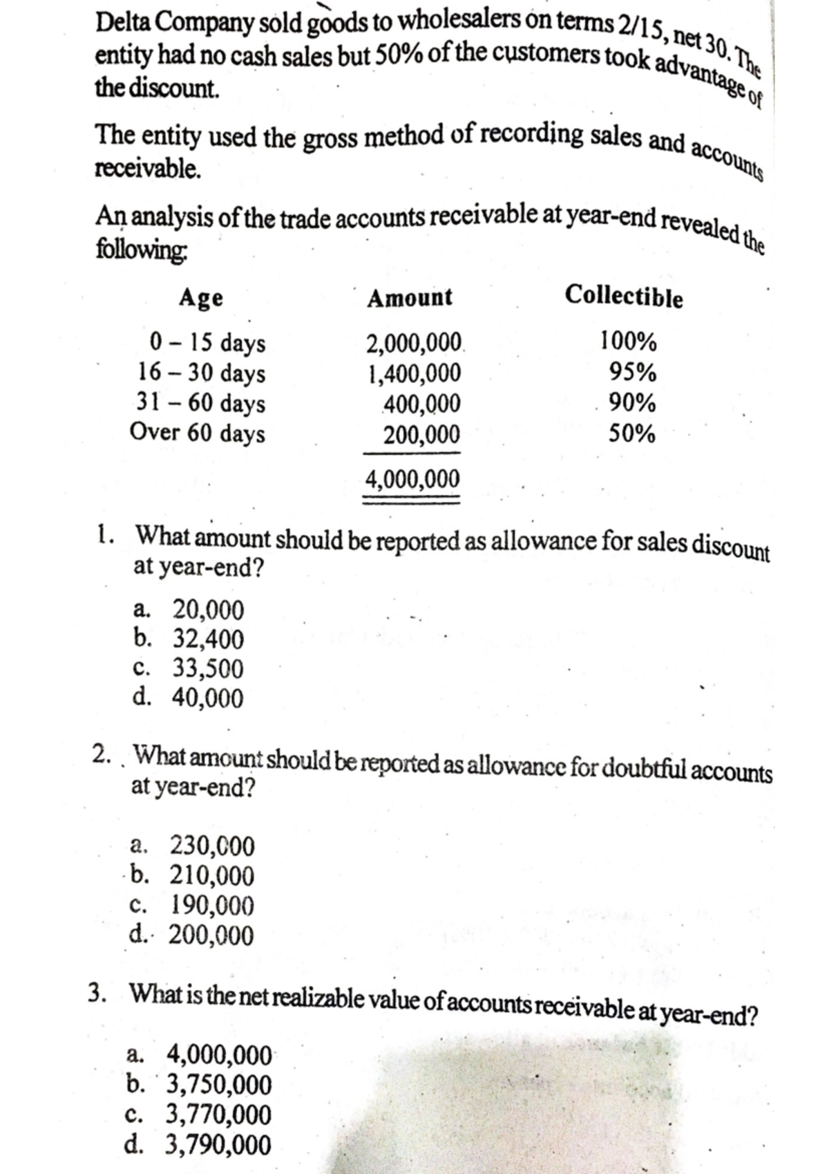 Est doubtful accounts and notes receivable problem - BS Accountancy ...