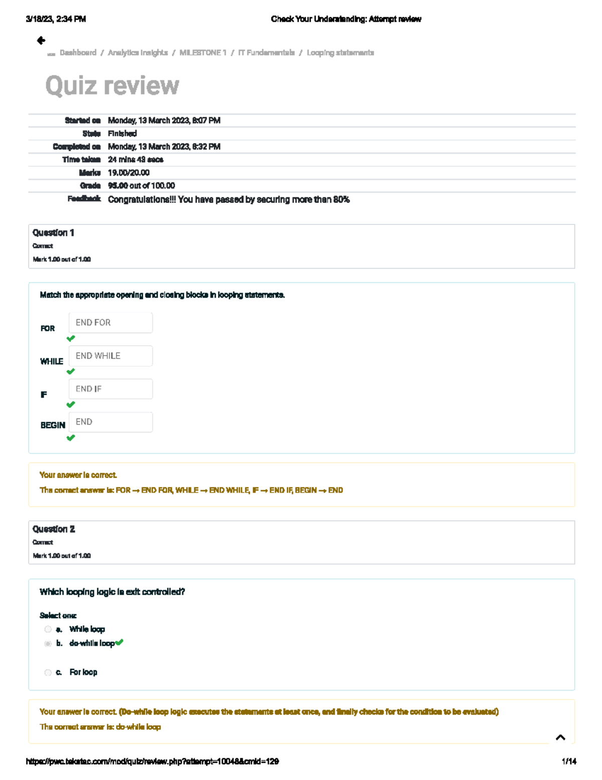 Check your understanding loops - Biochemical Engineering - Studocu