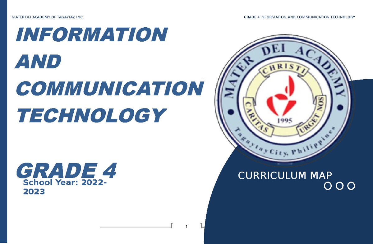 Curriculum Map ICT 4 - based on course - CURRICULUM MAP INFORMATION AND ...