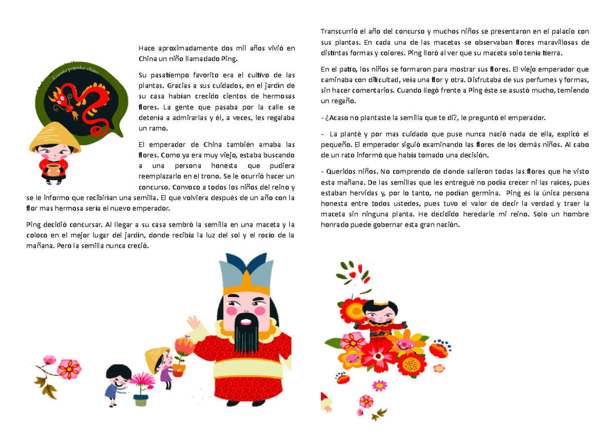 Cuento chino para LIam - Hace aproximadamente dos mil años vivió en ...